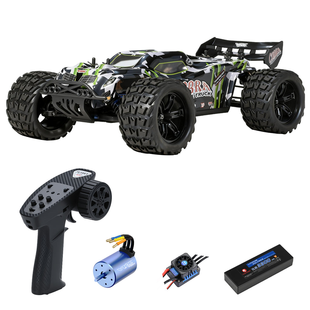 COBRA 1/8 Scale 4WD Off-road Electric RC Truggy 2.4G Brushless High Sp ...
